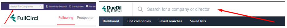 Searching for Companies - comparison with DueDil WebApp – FullCircl ...