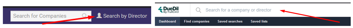 Searching for and running checks on a person - comparison with DueDil ...